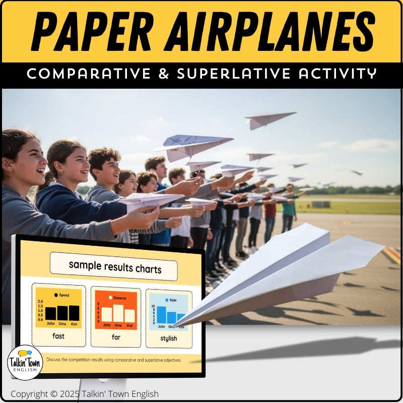 Paper Airplane Competition: Grammar-Based Classroom Activity - Talkin ...